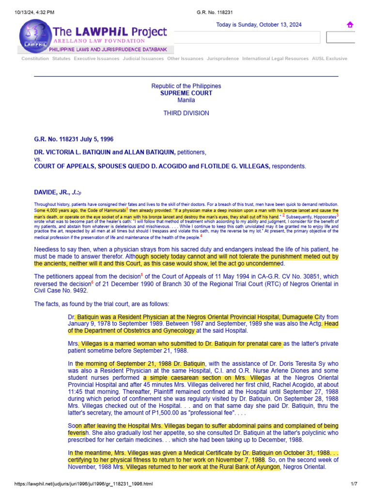 Batiquin Vs CA G.R. No. 118231 | PDF | Public Law | Judiciaries