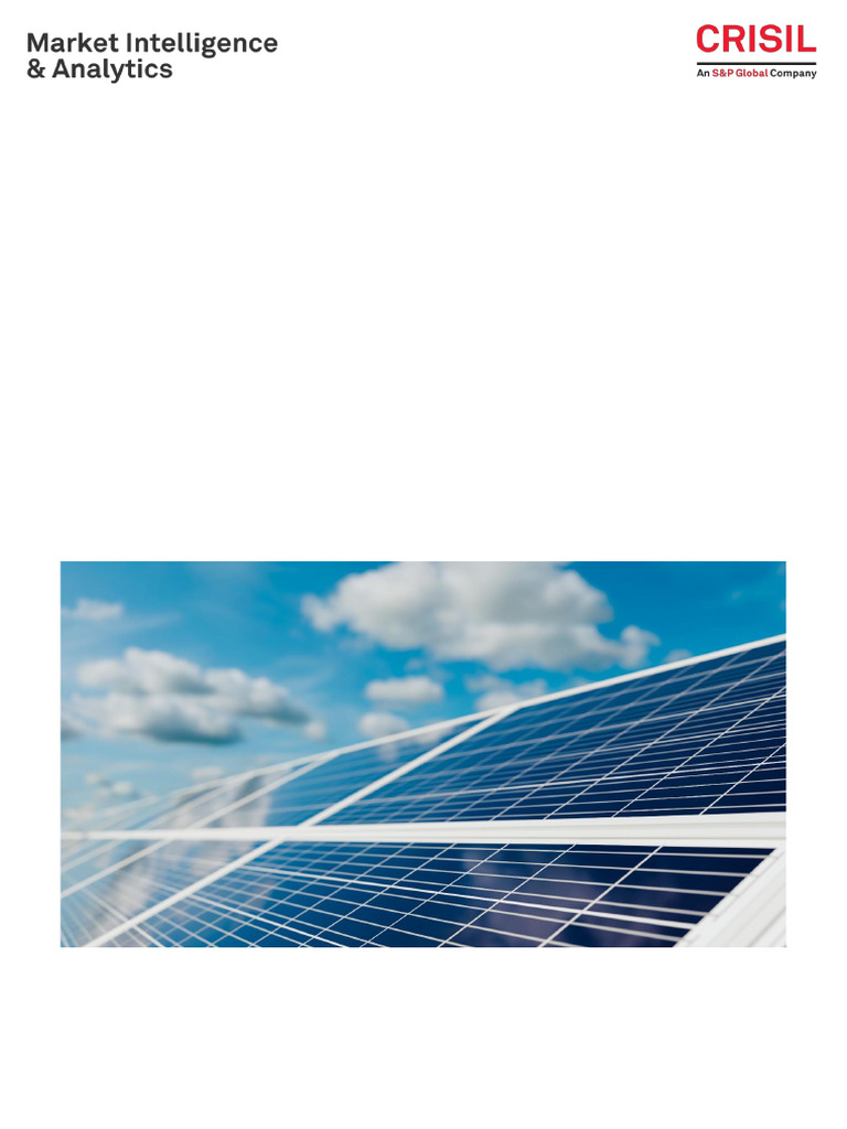 Crisil Industry Report | PDF | Electricity Generation | Hydroelectricity