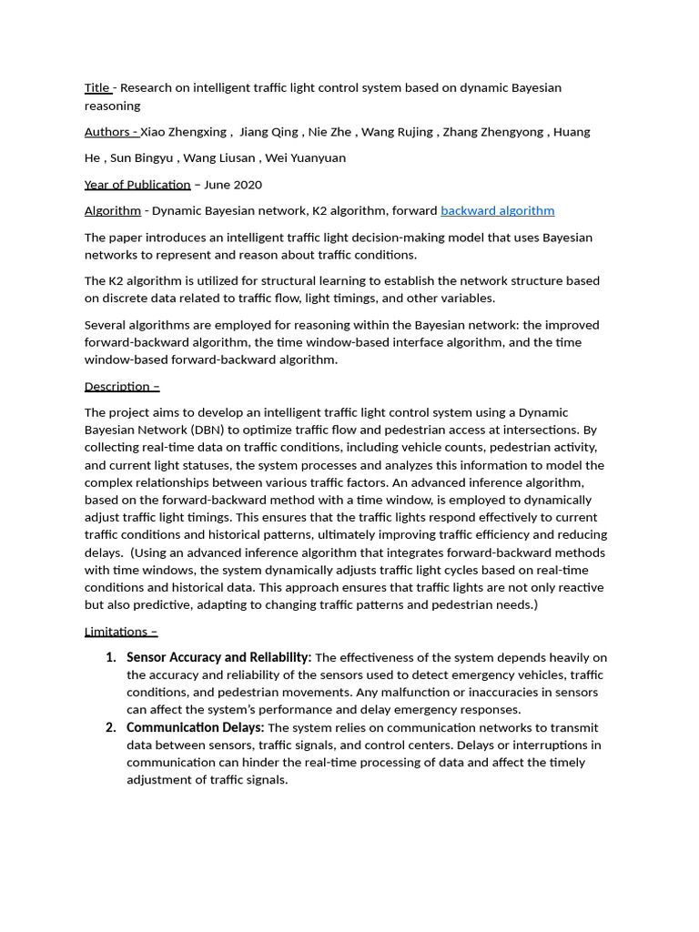 Research On Intelligent Traffic Light Control System Based On Dynamic ...