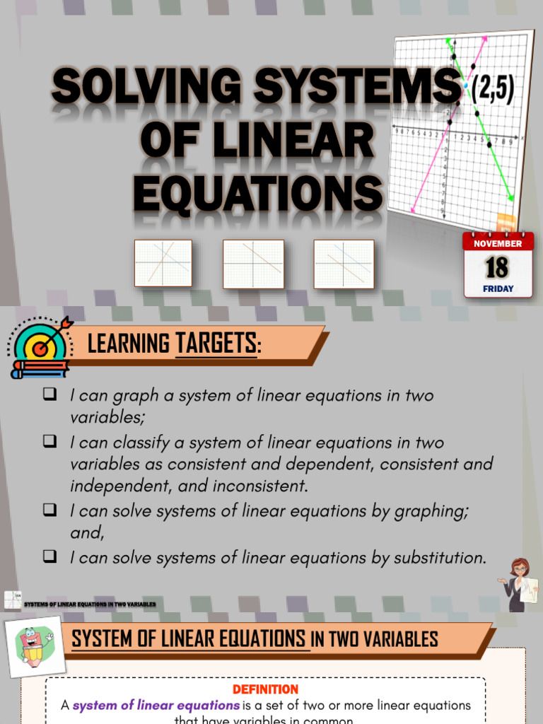 OCTOBER 21.solving Systems by Graphing Notes | PDF | Equations | System ...