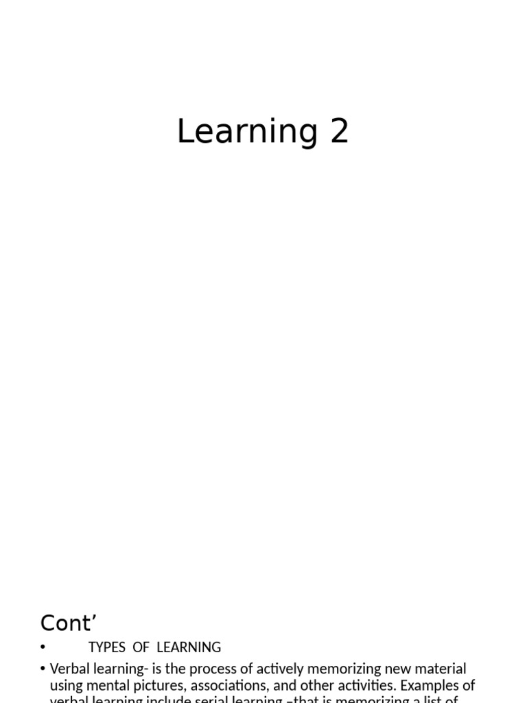 Learning 2 | PDF | Learning | Reading Comprehension