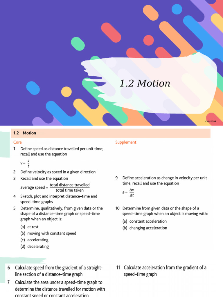 Physics Motion Concepts | PDF