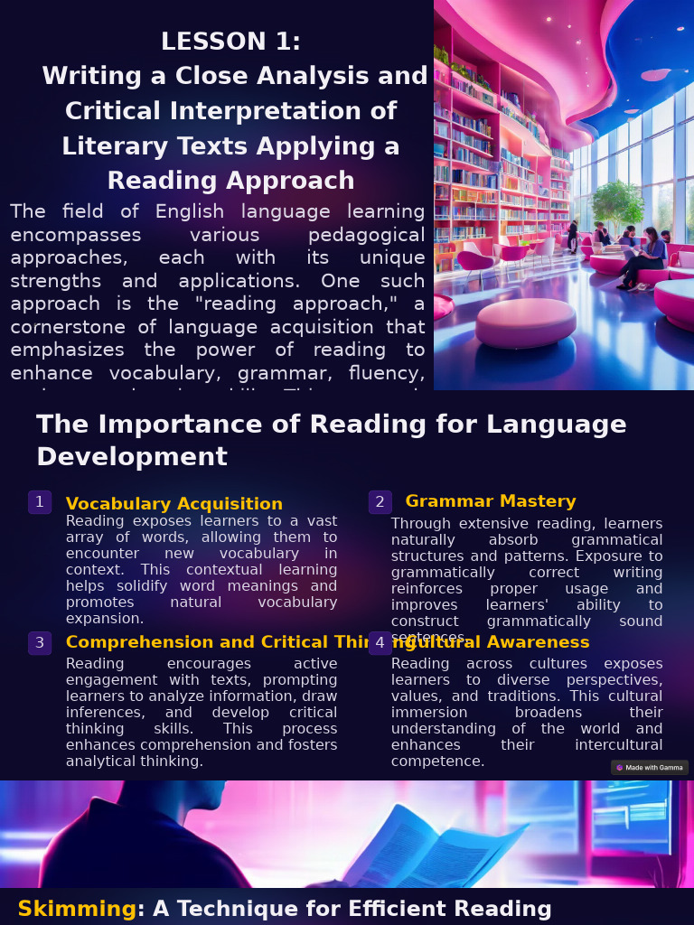 Close Analysis of Literary Texts | PDF | Language Acquisition | Reading ...