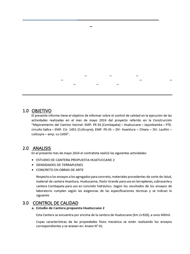 INFORME N°001 COMBAPATA INFORME MENSUAL MAYO 2024 | PDF