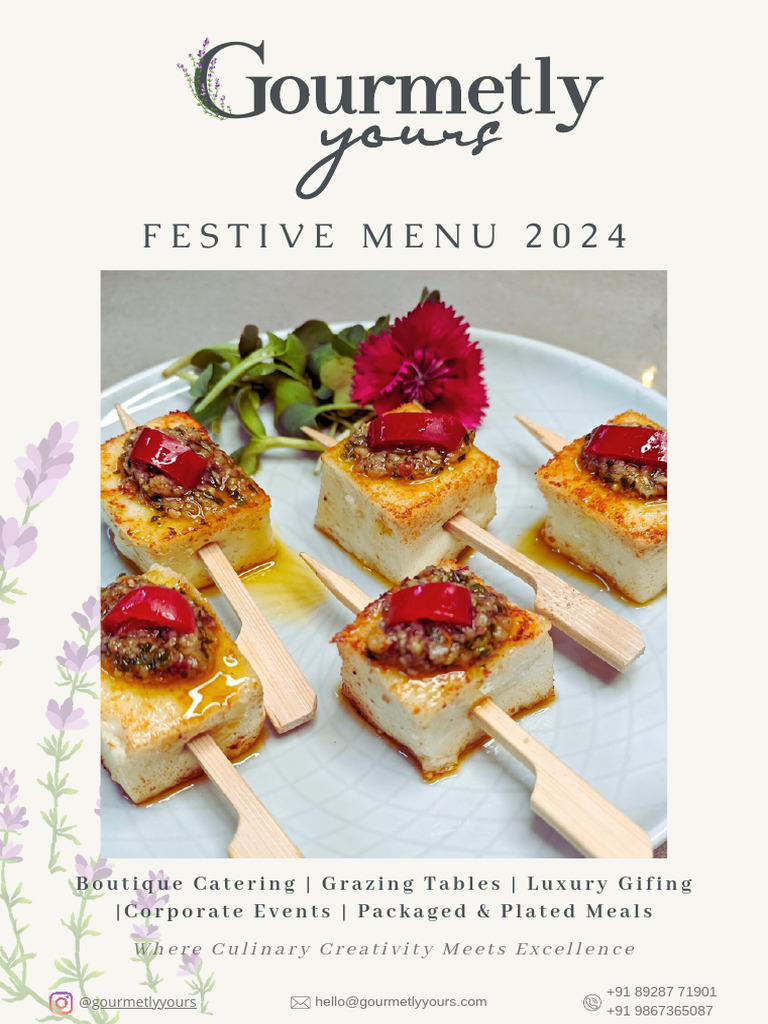 Festive Food Menu | PDF | Salad | Sauce