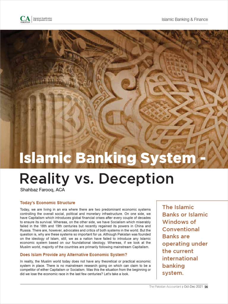 Islamic Banking - Reality Vs Deception | PDF | Interest | Islamic ...