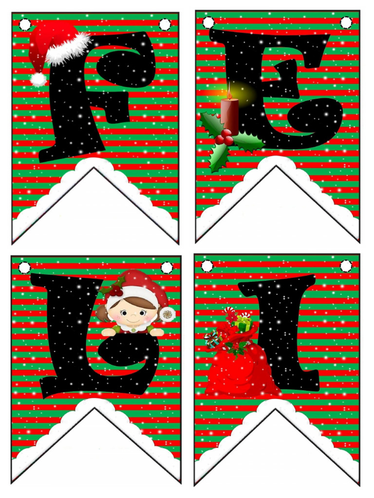 Banderin de Feliz Navidad | PDF