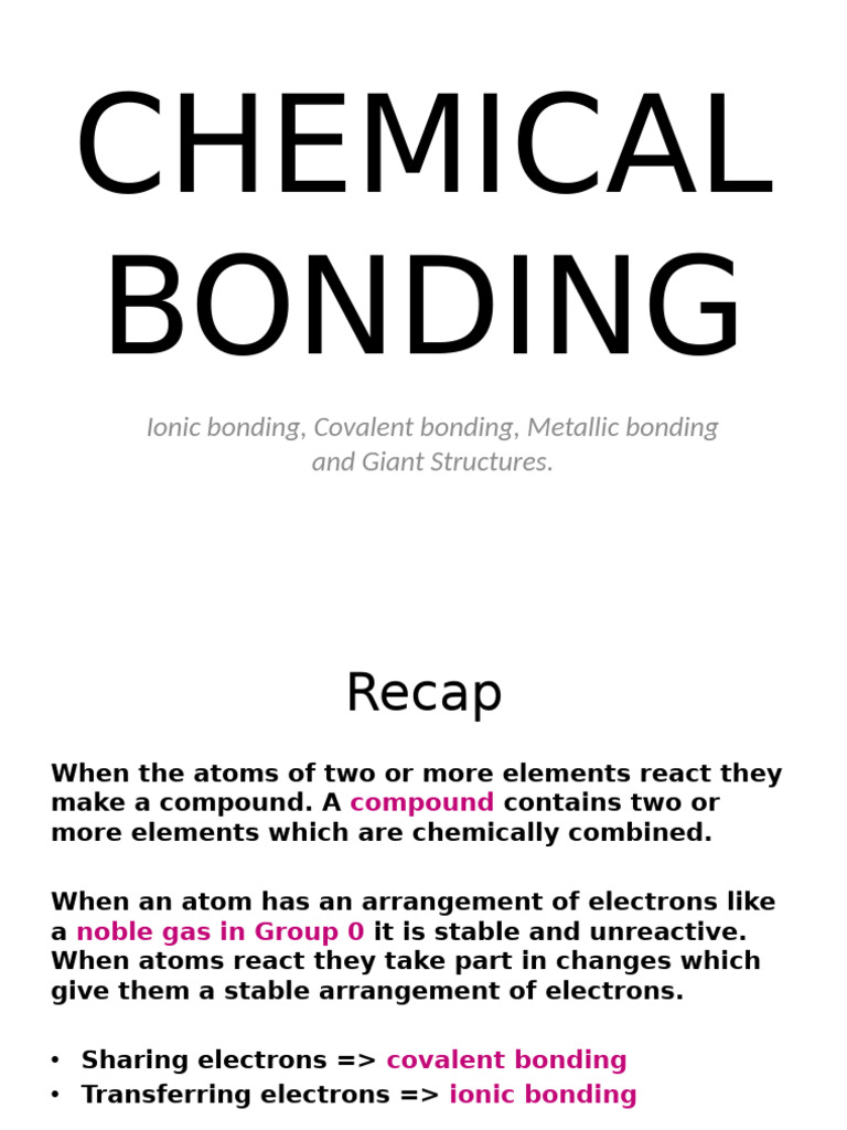 Chemical Bonding | PDF | Ion | Chemical Bond
