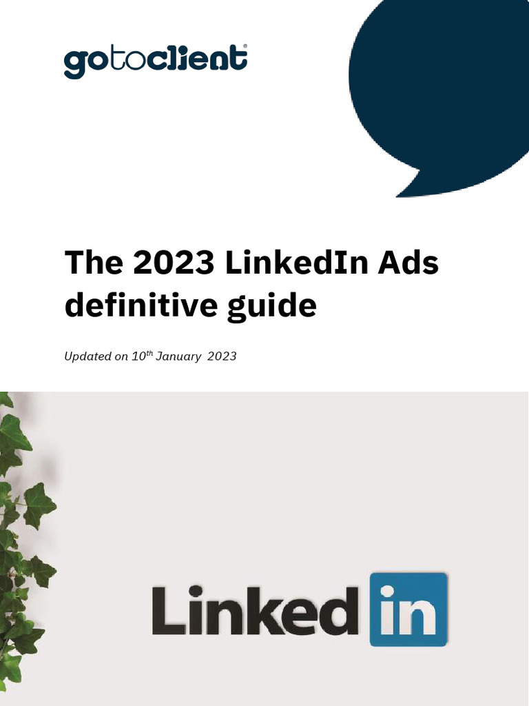 The Linkedin Ads Definitive Guide 2023 Pdf Advertising Linked In