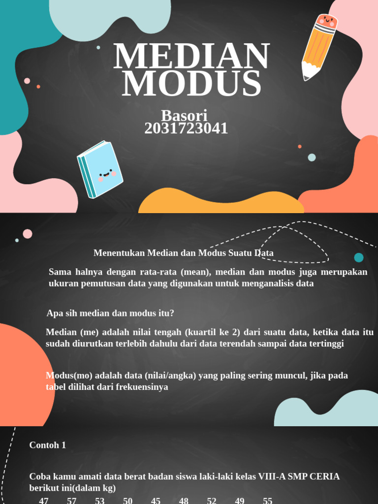 Basori 23 - 23fB - PPT Median Dan Modus | PDF