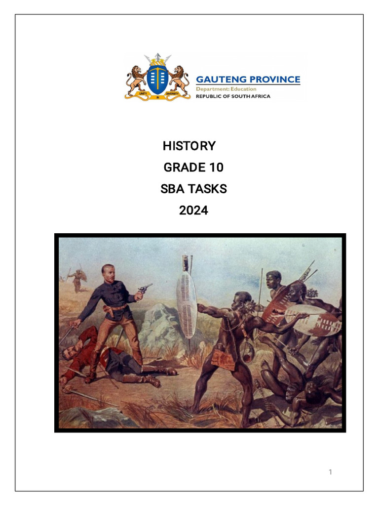 2024 History Grade 10 Sba Guideline | PDF