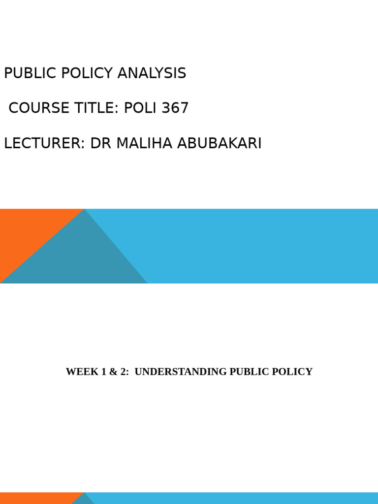 Public Policy Analysis PPT | PDF | Policy | Evaluation