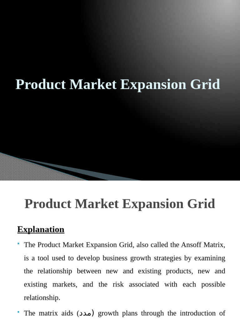 Product Market Expansion Grid | PDF