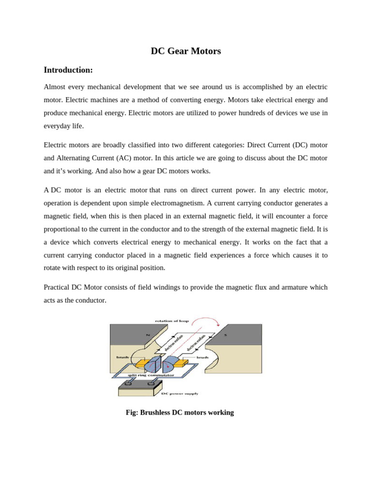 DC Geared Motors | PDF | Electric Motor | Manufactured Goods