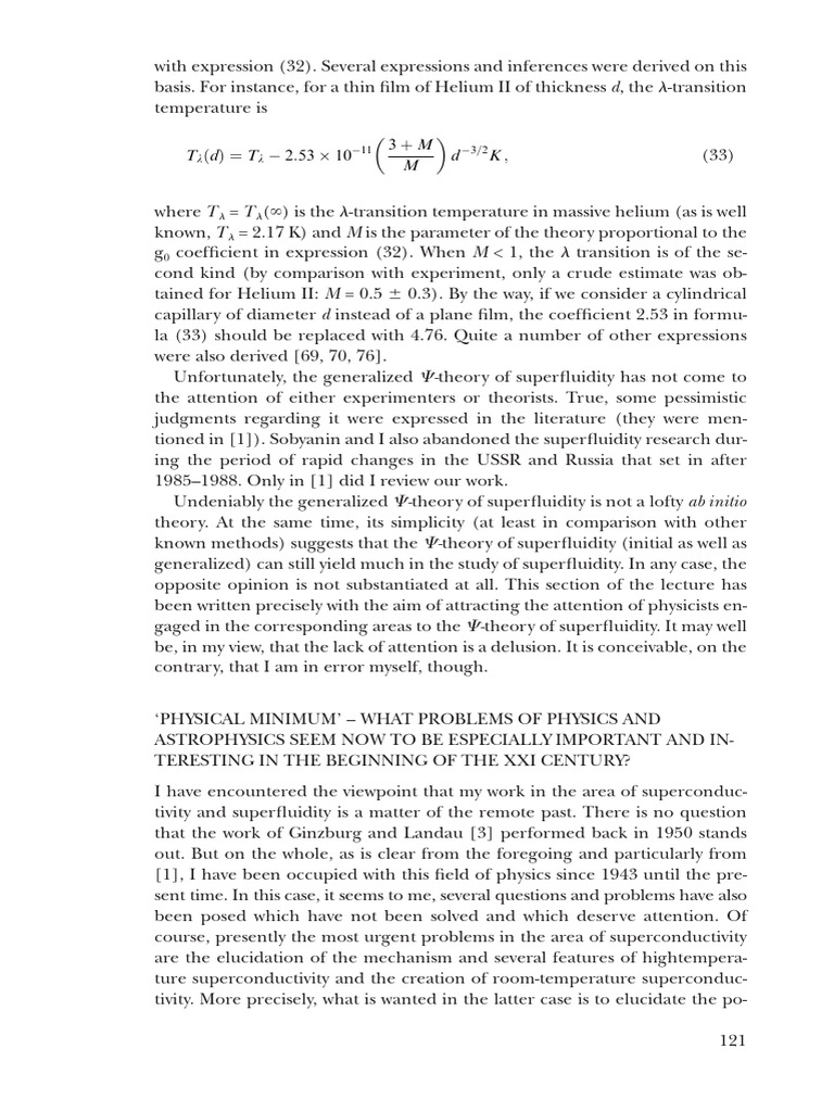 Ginzburg 2003lecture | PDF | Applied And Interdisciplinary Physics | Physical Chemistry
