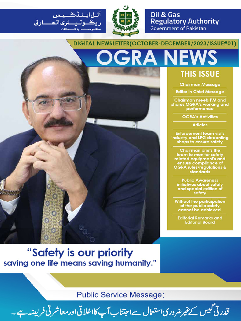 OGRA Safety Initiatives and Helpline Info | PDF | Liquefied Petroleum ...