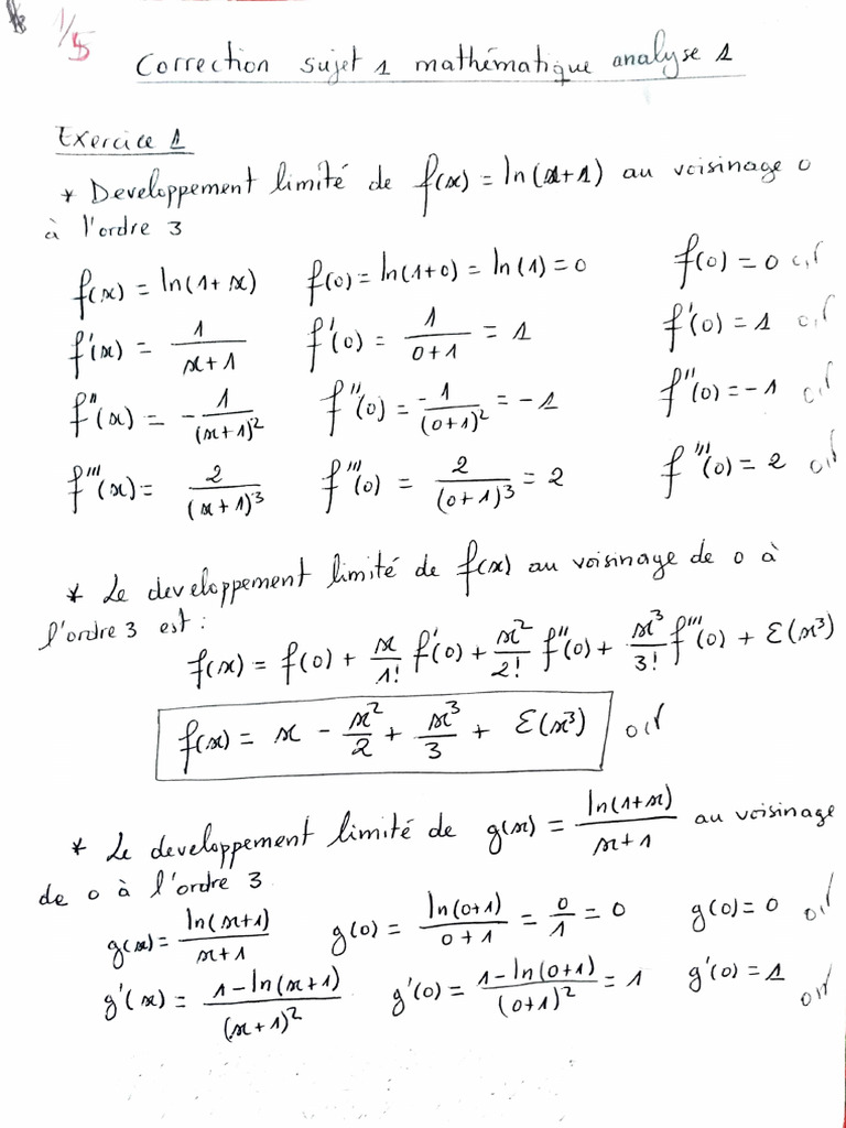 Corrigé SN 2022 Maths Analys1 | PDF