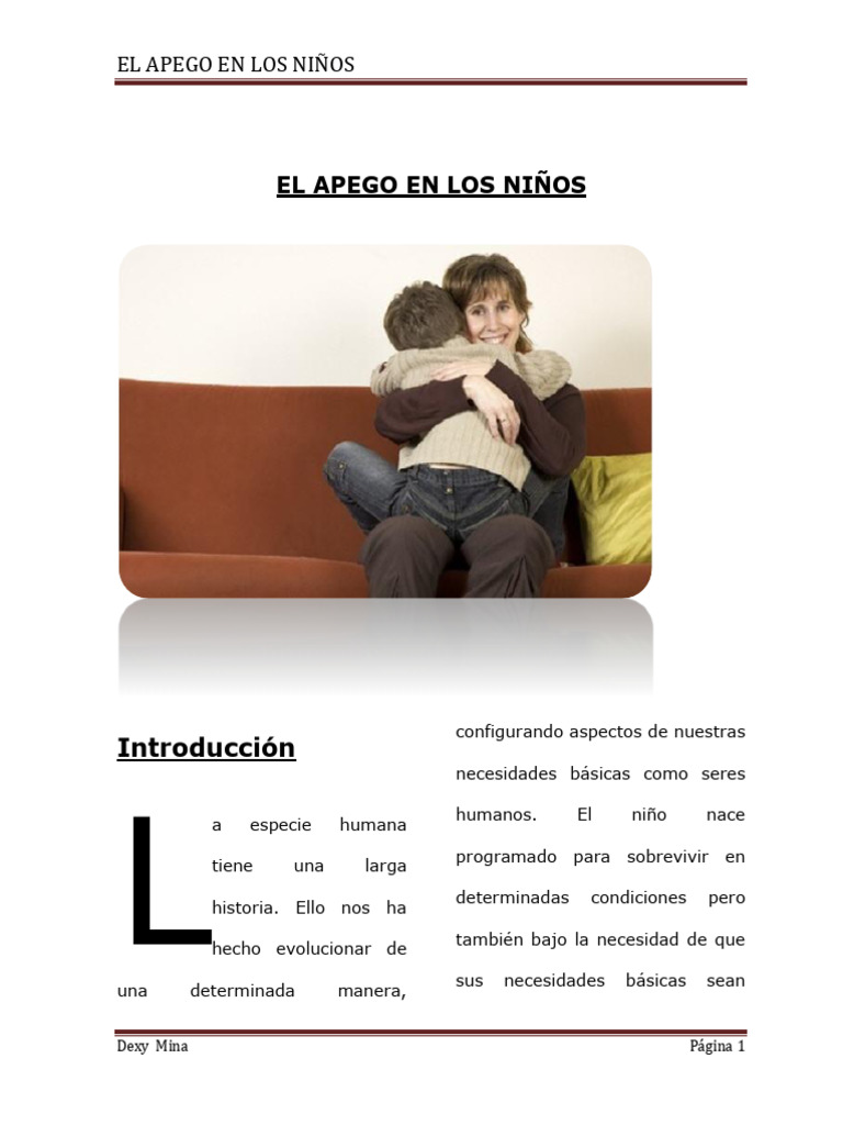 Apego | PDF | Teoría de apego | Amor