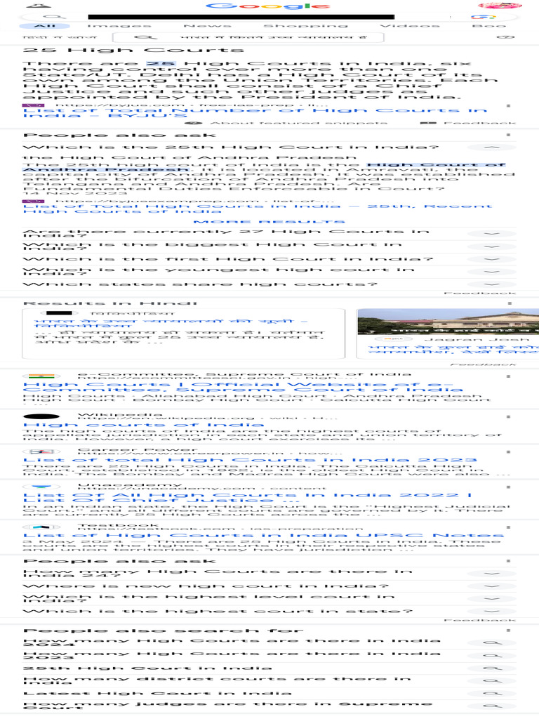 25 High Courts in India Overview | PDF | Government Institutions ...