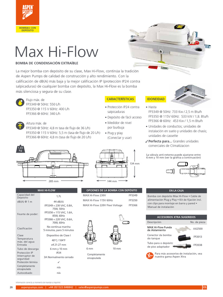 Aspen - Max Hi Flow (Español) | PDF