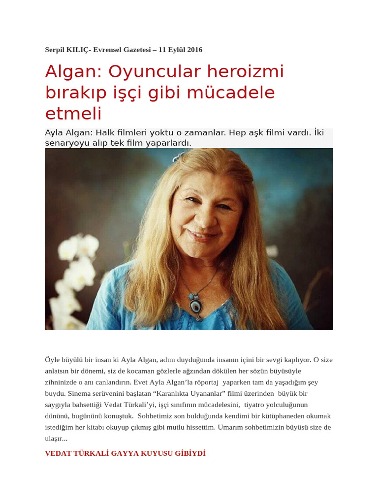 2-Ayla Algan Röportajı | PDF