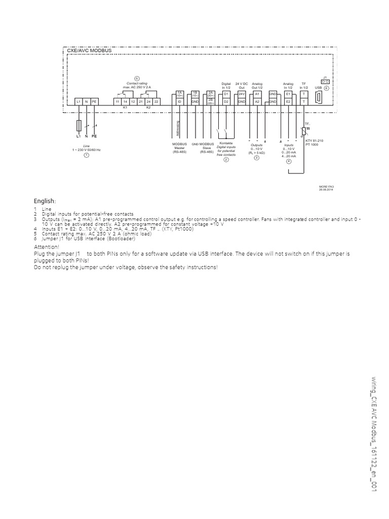 Wiring Cxe Avc Modbus 161122 en 001 | PDF | Usb | Manufactured Goods