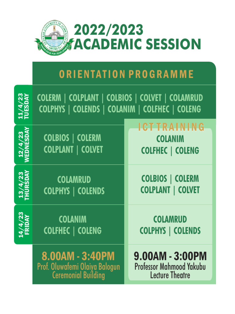 2023 Orientation Schedule | PDF