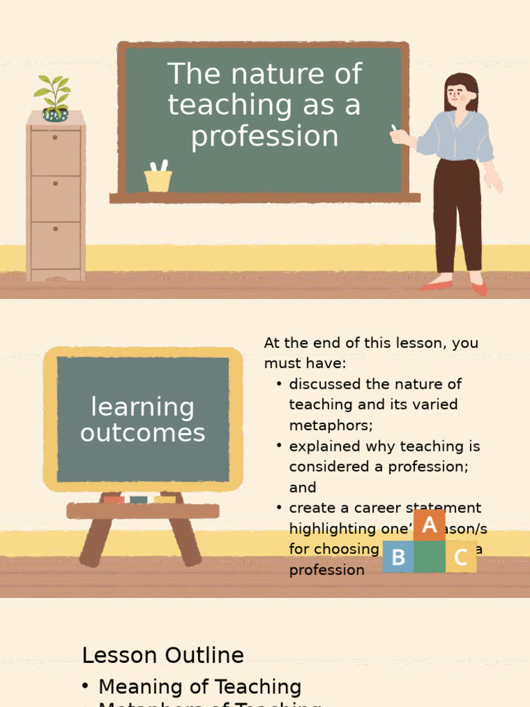 Understanding Teaching as a Profession | PDF | Teachers | Profession