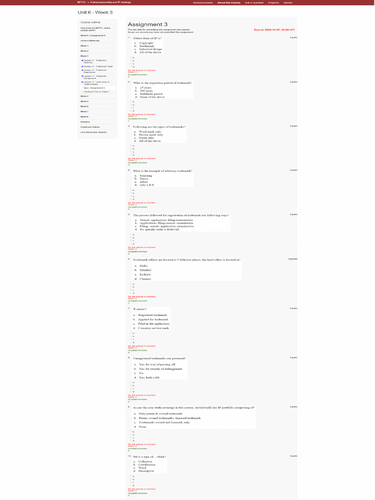 Noc20 Hs66 Assignment Week 3 | PDF