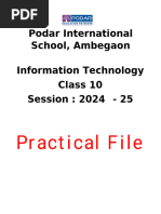 Class 10 IT Practicals | PDF