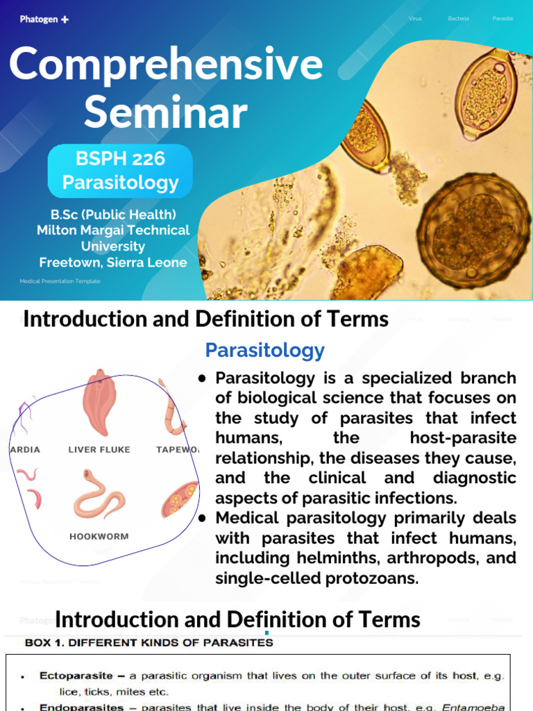 2024 Comprehensive Parasitology Seminar | PDF | Malaria | Plasmodium