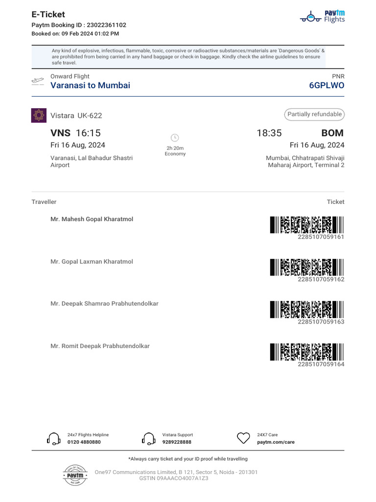 ticket (1) | PDF | Aviation