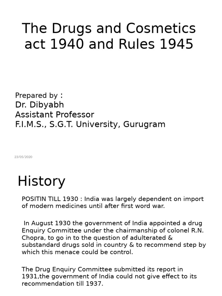 Drug & Cosmetic Act. | PDF | Cosmetics | Drugs