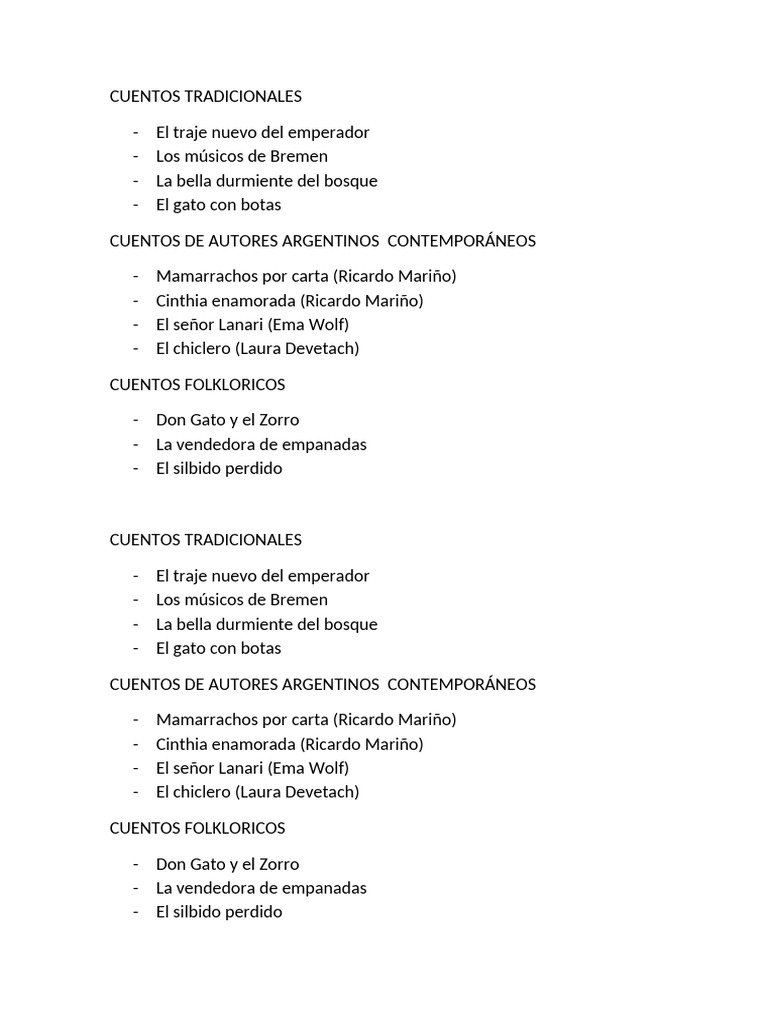 Cuentos Tradicionales | PDF