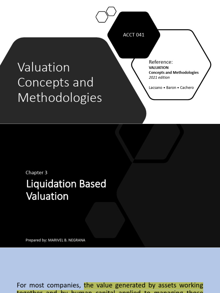 liquidation valuation | PDF | Valuation (Finance) | Book Value