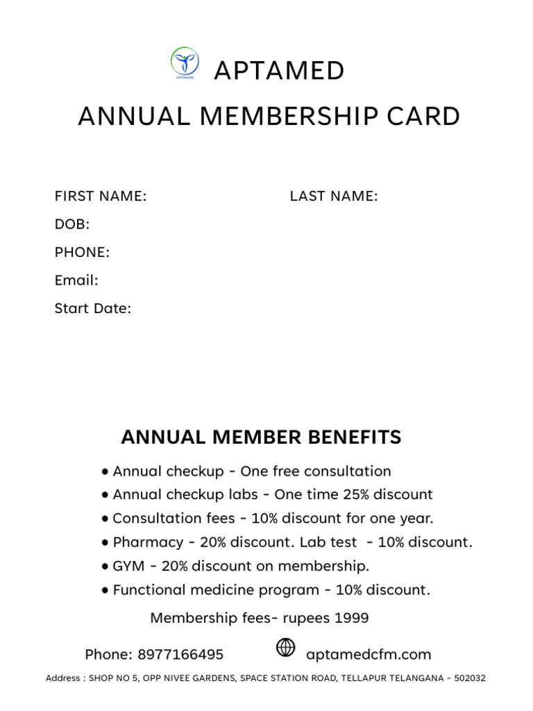 Annual Membership Card PDF | PDF | Business | Self-Improvement