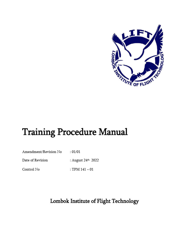 LIFT - Training Procedure Manual 24 Augt | PDF | Visual Flight Rules ...