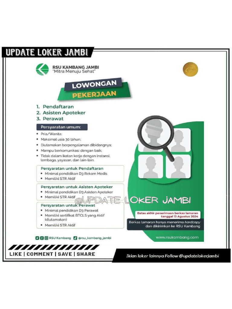 Update Loker Jambi, 08 Agustus 2024 | PDF