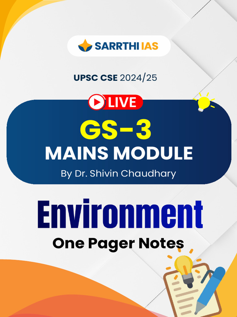 Environment One Pager Notes FINAL | PDF | Climate Change | Climate ...