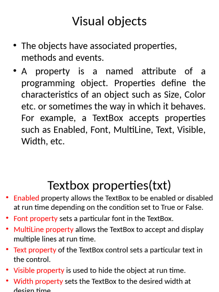 Visual objects(2) | PDF | Window (Computing) | Button (Computing)