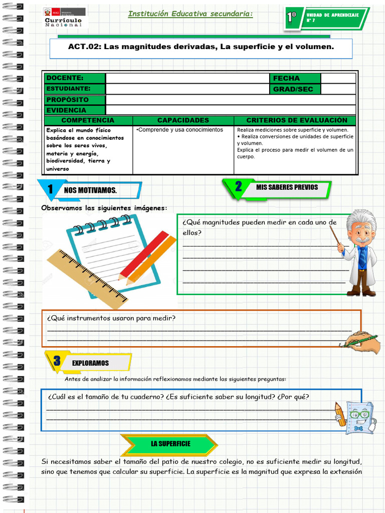 B-1º ACT 2 CYT UND 7- SEM 2 | PDF | Volumen | Medición
