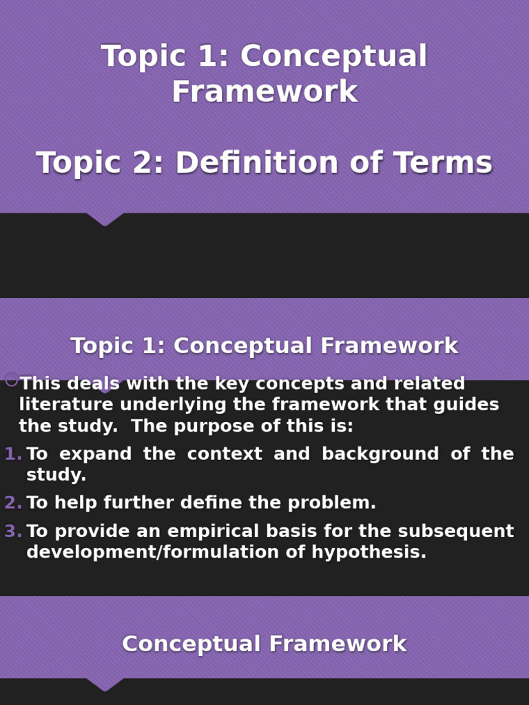 Conceptual Framework and Definition of Terms 1 | PDF | Conceptual ...