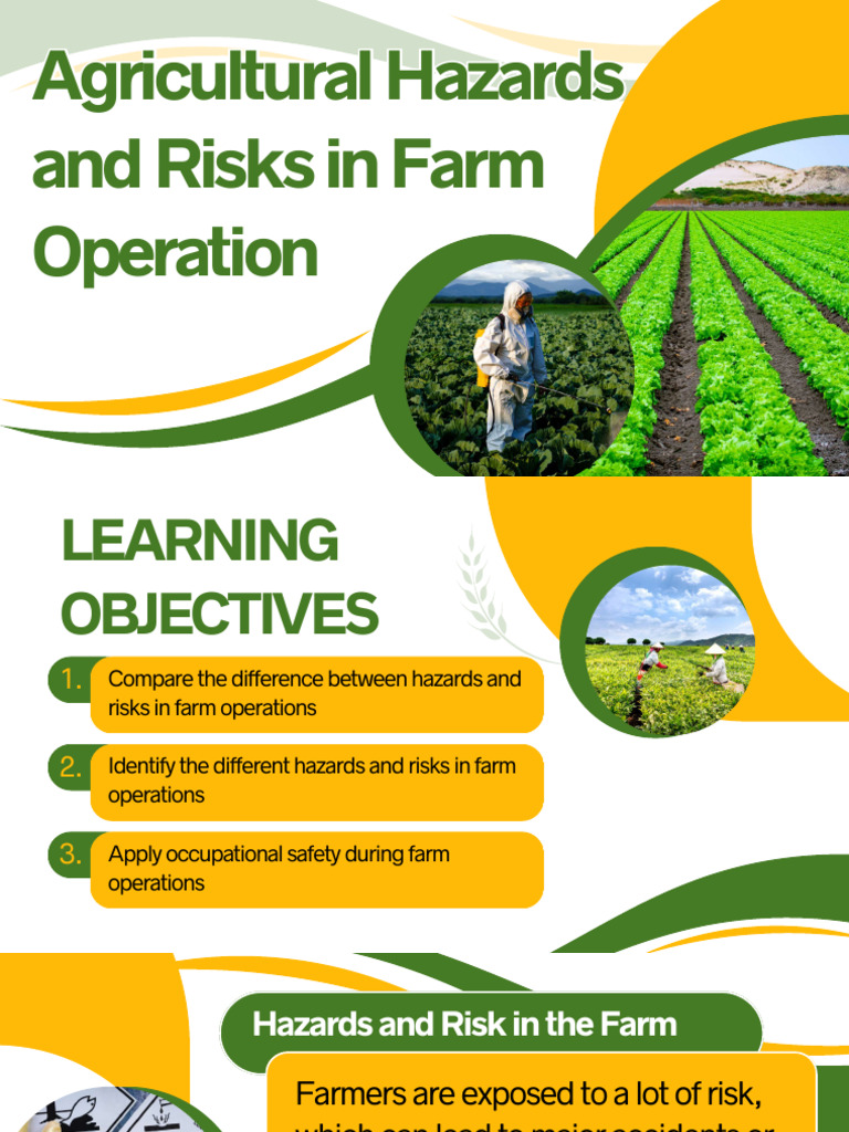 Agricultural Hazards and Risks in Farm Operations | PDF | Wellness ...