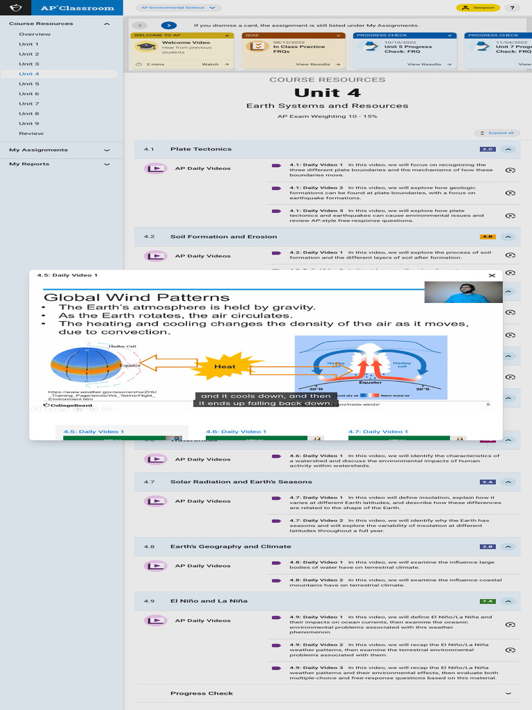 AP Environmental Science Unit 4 Course Resources 9 | PDF | Earth | Climate