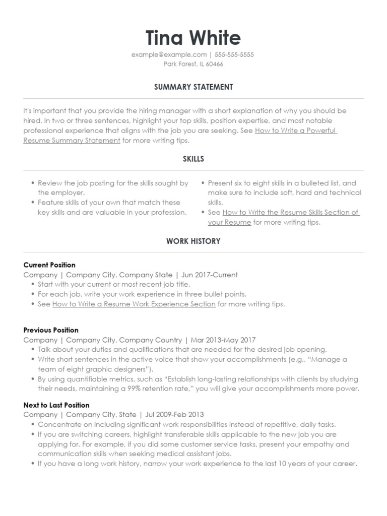 Free Downloadable Resume Template Traditional 4 | PDF | Résumé ...