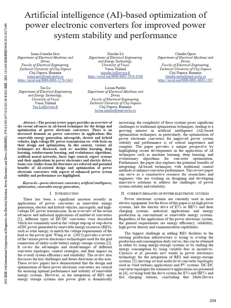 AI Optimization of Power Converters | PDF