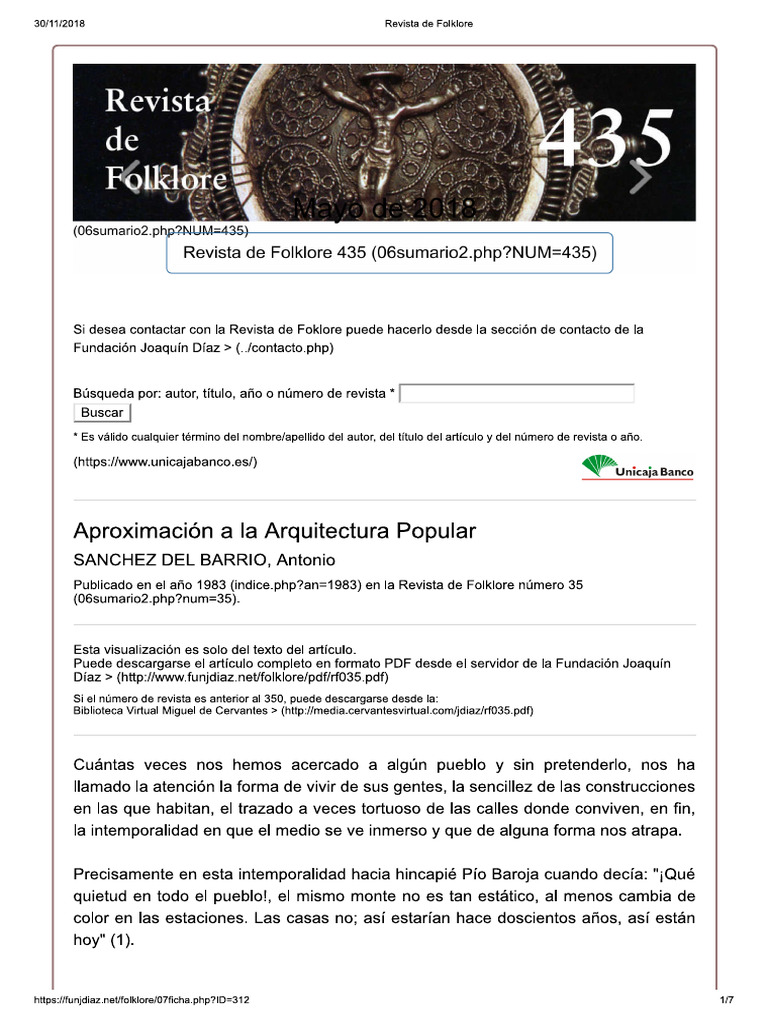 Revista de Folklore | PDF