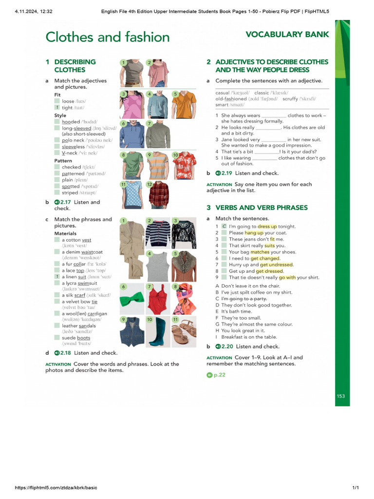 Clothes Vocabulary Bank | PDF