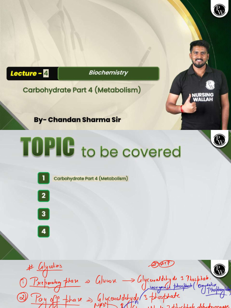 Carbohydrate 04 - Class Notes - BSC Nursing (UG 2025) 1st Year Batch | PDF
