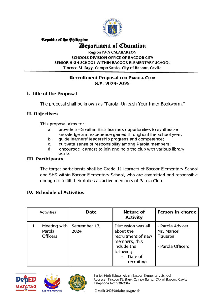RECRUITMENT PROPOSAL | PDF | Cognition | Behavior Modification